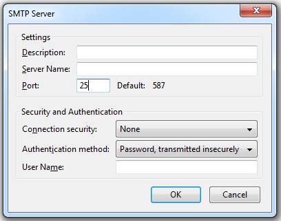 TurboSMTP - Kennisbank - SMTP Settings